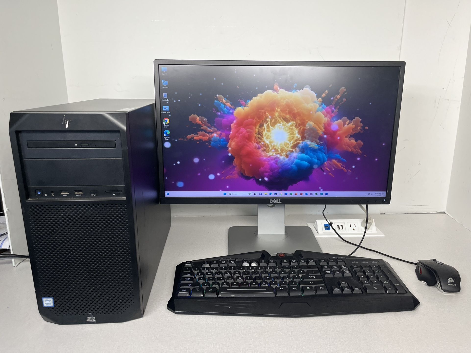 HP Z2 Tower G4 Workstation entry level Gaming PC, Intel Core i7, 3.20 ...