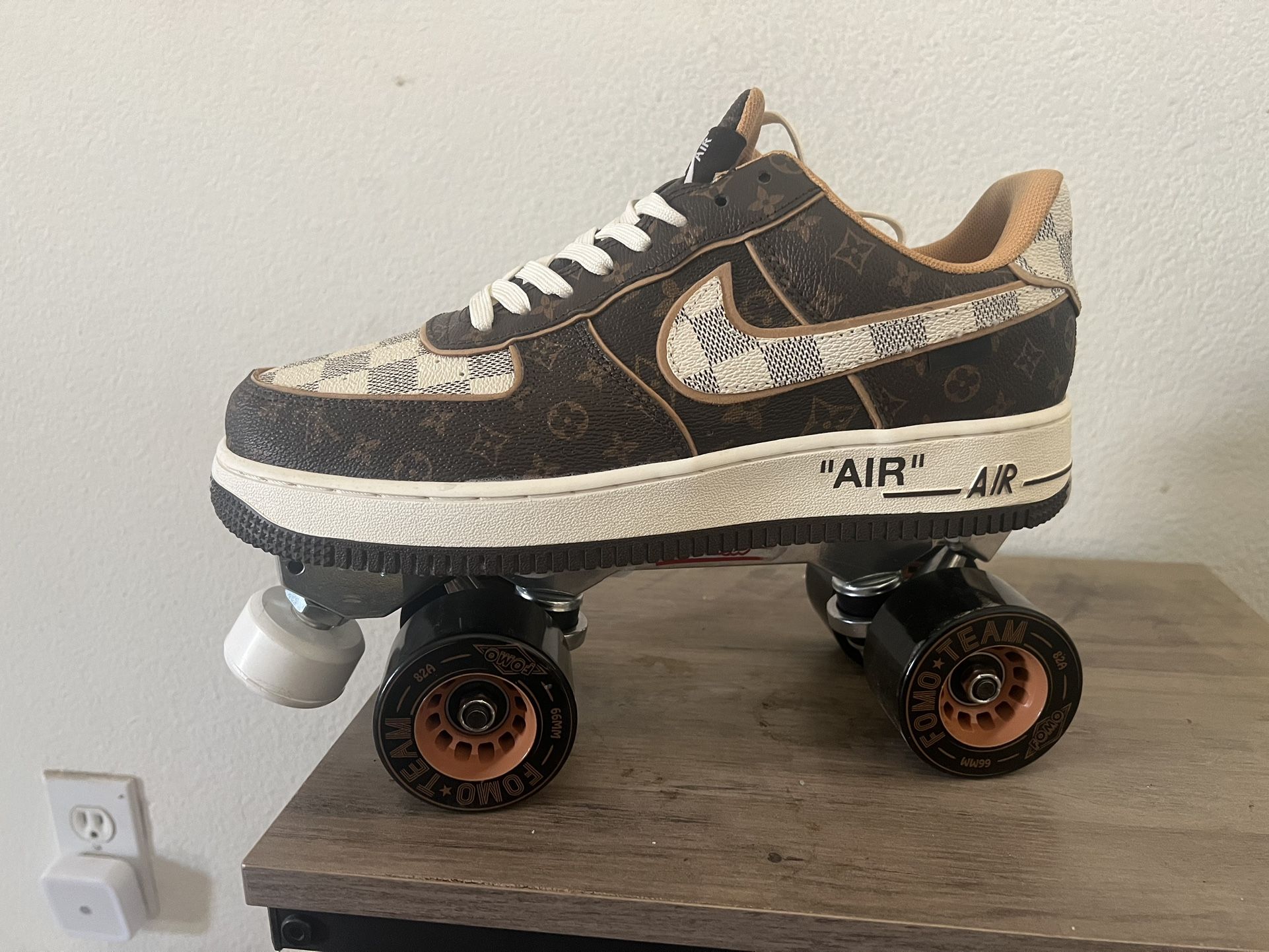 Custom Louis Vuitton Air Force One Roller skates Sz11 for Sale in ...