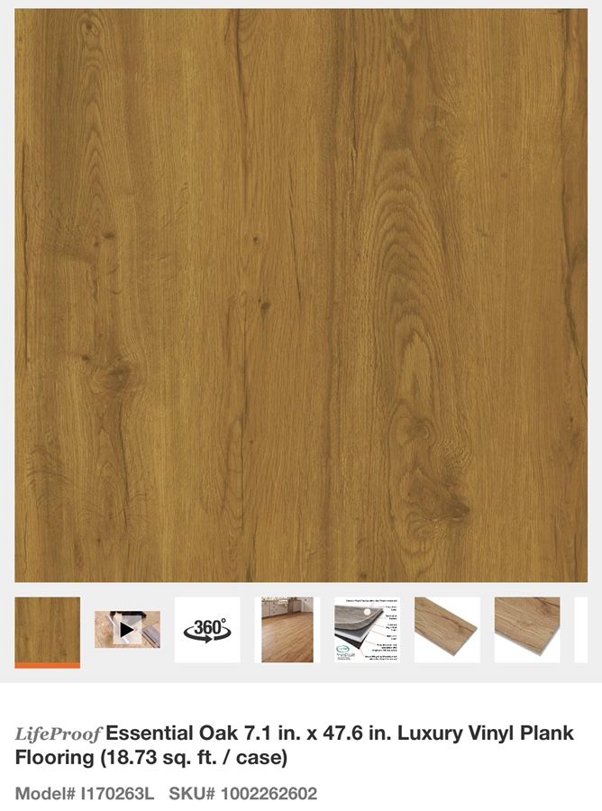 LifeProof Essential Oak 7.1 in. x 47.6 in. Luxury Vinyl Plank Flooring ...