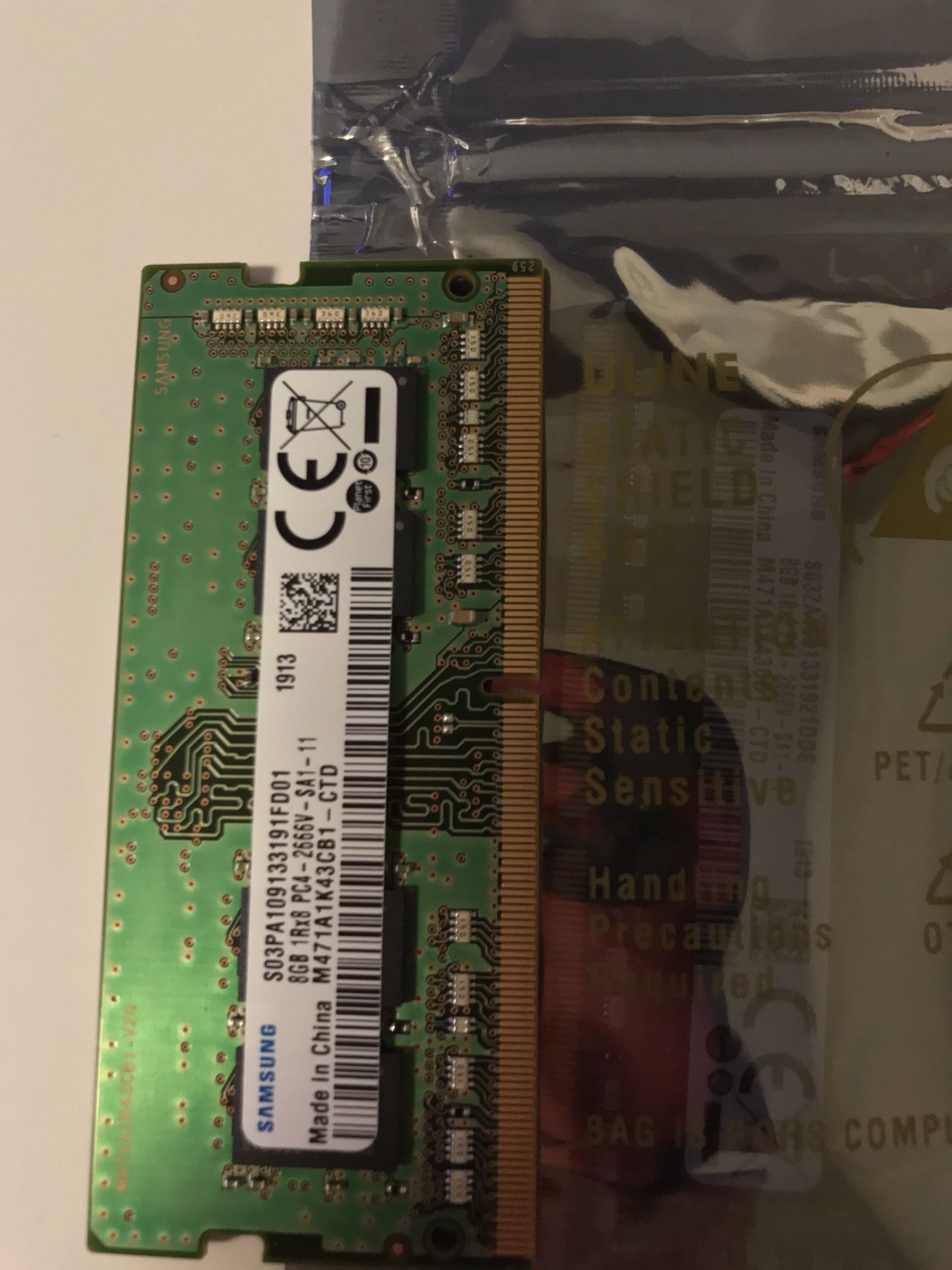 Samsung 2 sticks , each : 8 GB ddr4 2666 MHz RAM module for laptop for ...