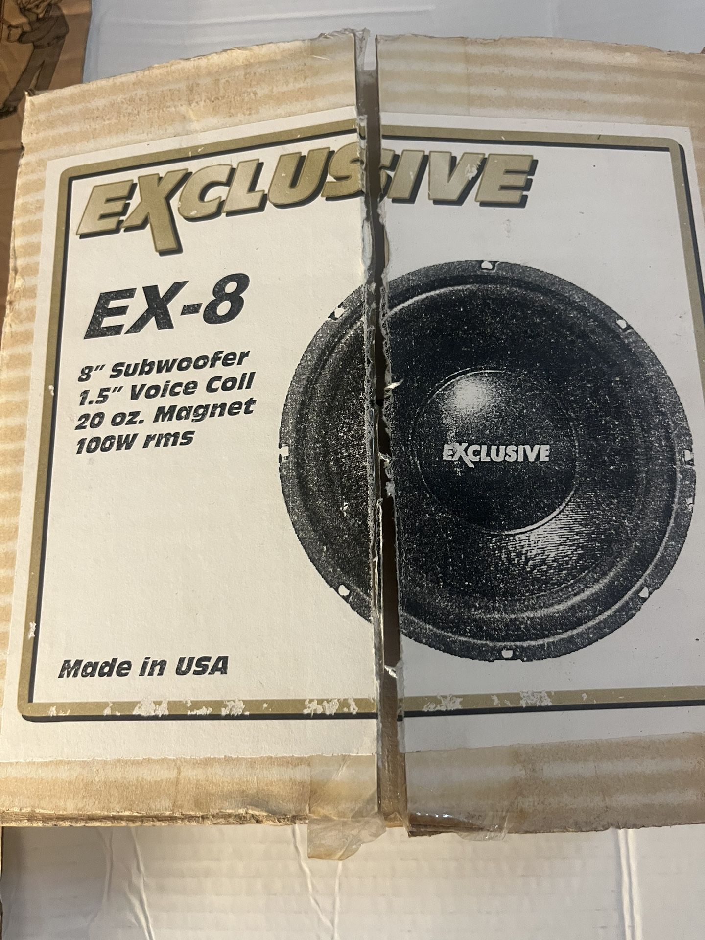 Vintage Exclusive Ex-8 8’’ Subwoofer 1.5 Voice Coil 20 Oz Magnet 100 W ...