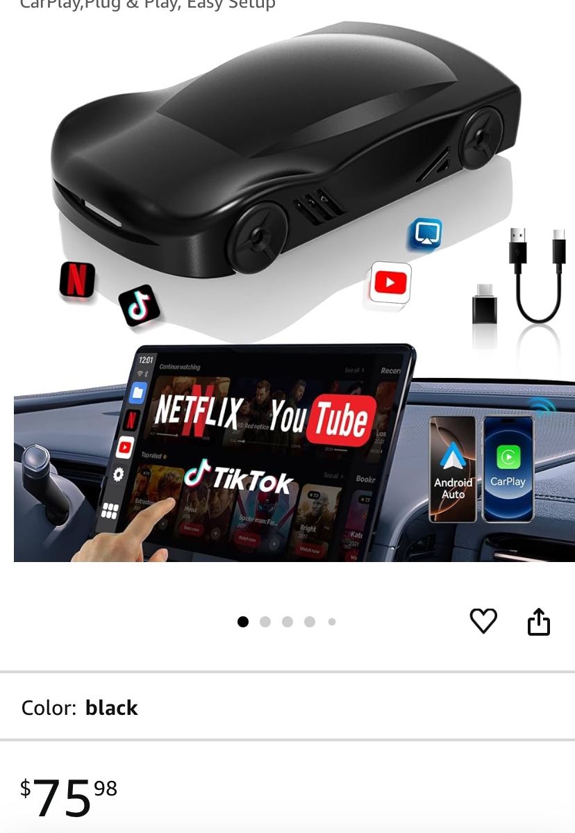 4-in-1 Carplay Ai Box,Wireless CarPlay & Android Auto Adapter for Sale ...