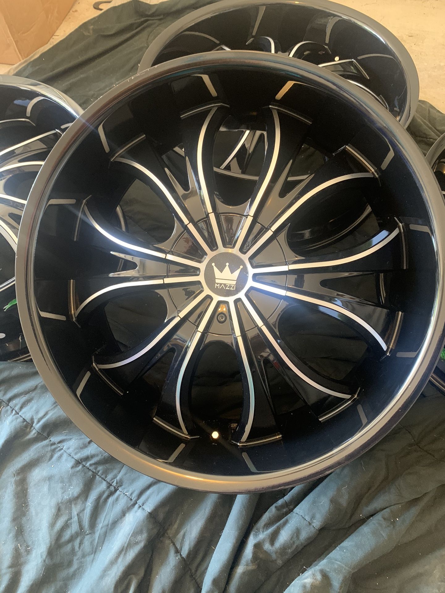 22” Mazzi Hustler 342 Black Rims for Sale in Austin, TX - OfferUp