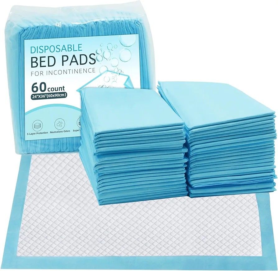 Disposable Bed Pads for Incontinence 24 x 36"- 60 Count Chucks Pads ...