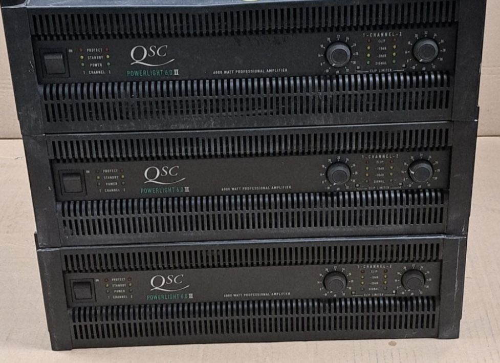 QSC MEGA Power Amplifiers Powerlight 6.0 II Powerlite 3602 All Working ...