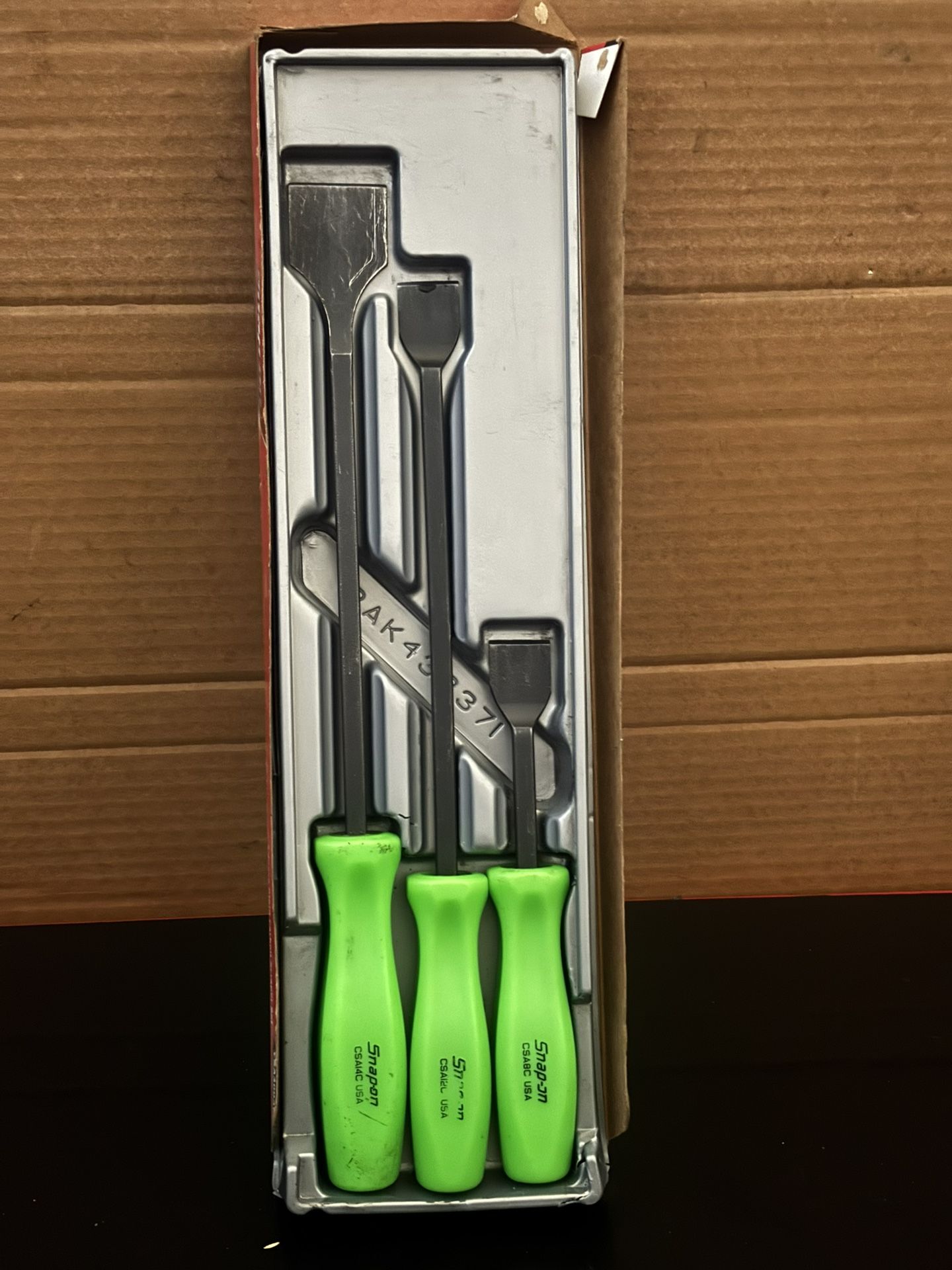 Snap-on Tools 3 pc Rigid Carbon Scraper Set (Green) Includes 7-5/8, 12 ...
