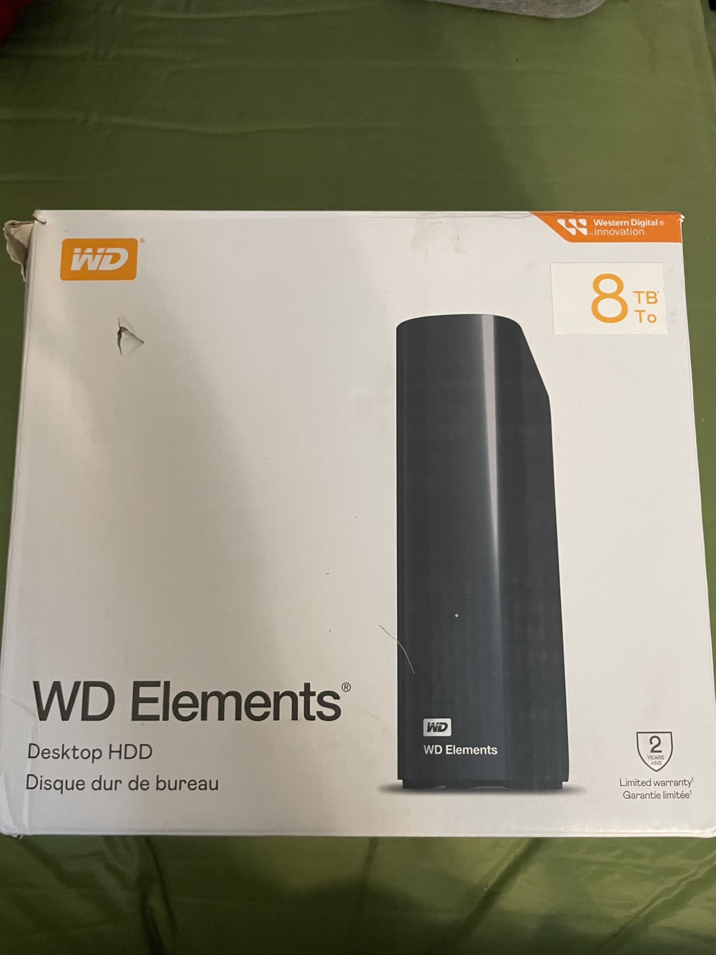 Western Digital Elements 8TB, External Hard Drive, WDBWLG0080HBK-XB for ...