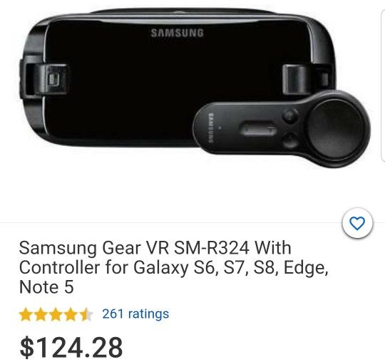 Samsung Gear VR SM-R324 With Controller for Galaxy S6, S7, S8, Edge ...