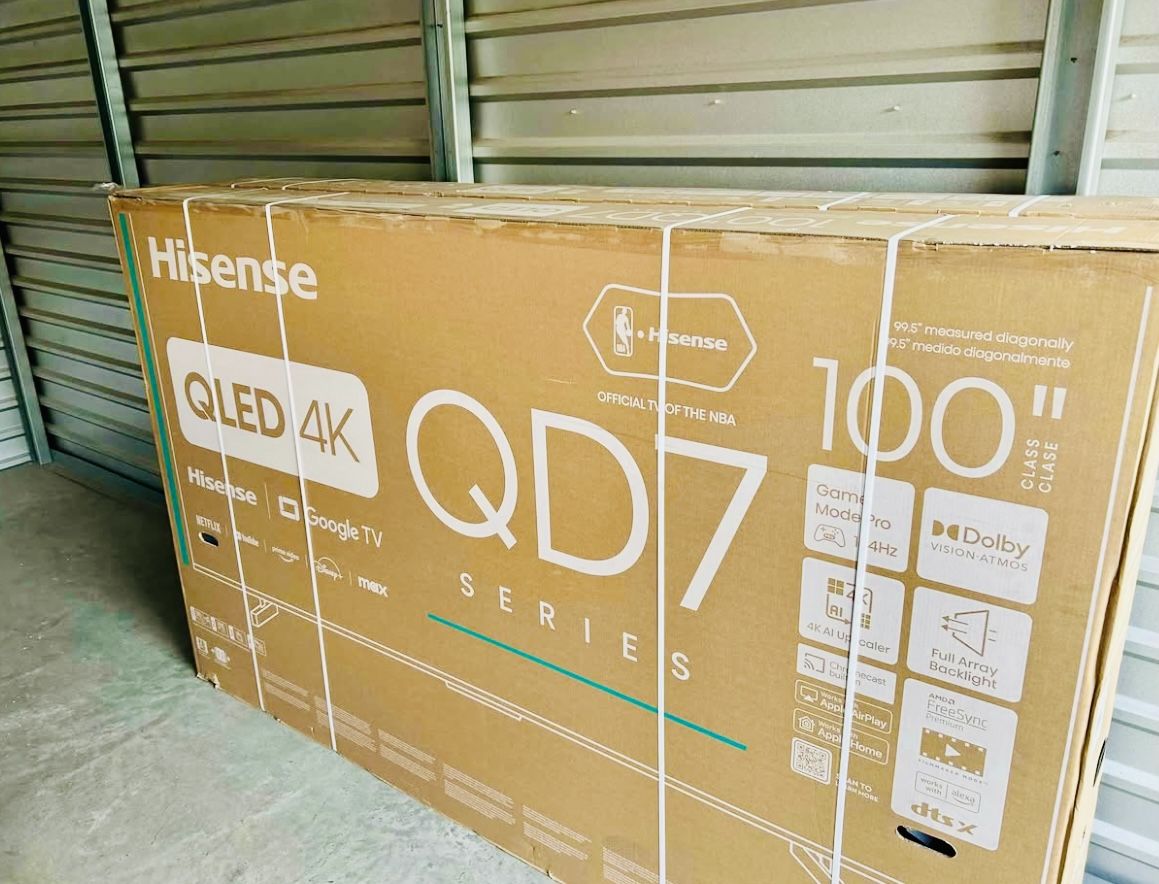 Hisense - 100" Class QD7 Series QLED 4K UHD Smart Google TV Brand New ...