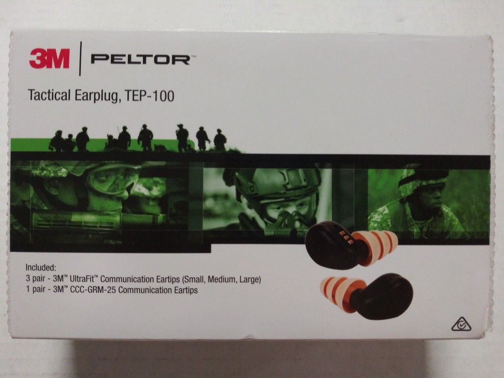 3M Peltor Tactical Earplug TEP-100 Noise Reduction by 23-27 Decibels *H5 for Sale in Tampa, FL ...