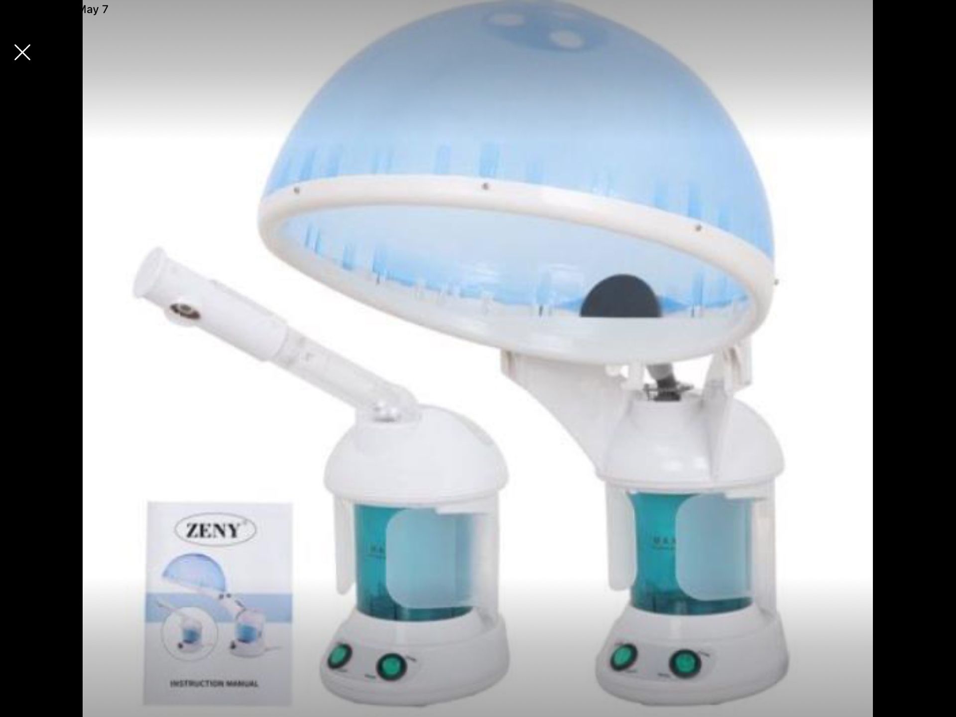 Zeny PRO 3 in 1 Multifunction Ozone Hair and Facial Steamer with Bonnet ...