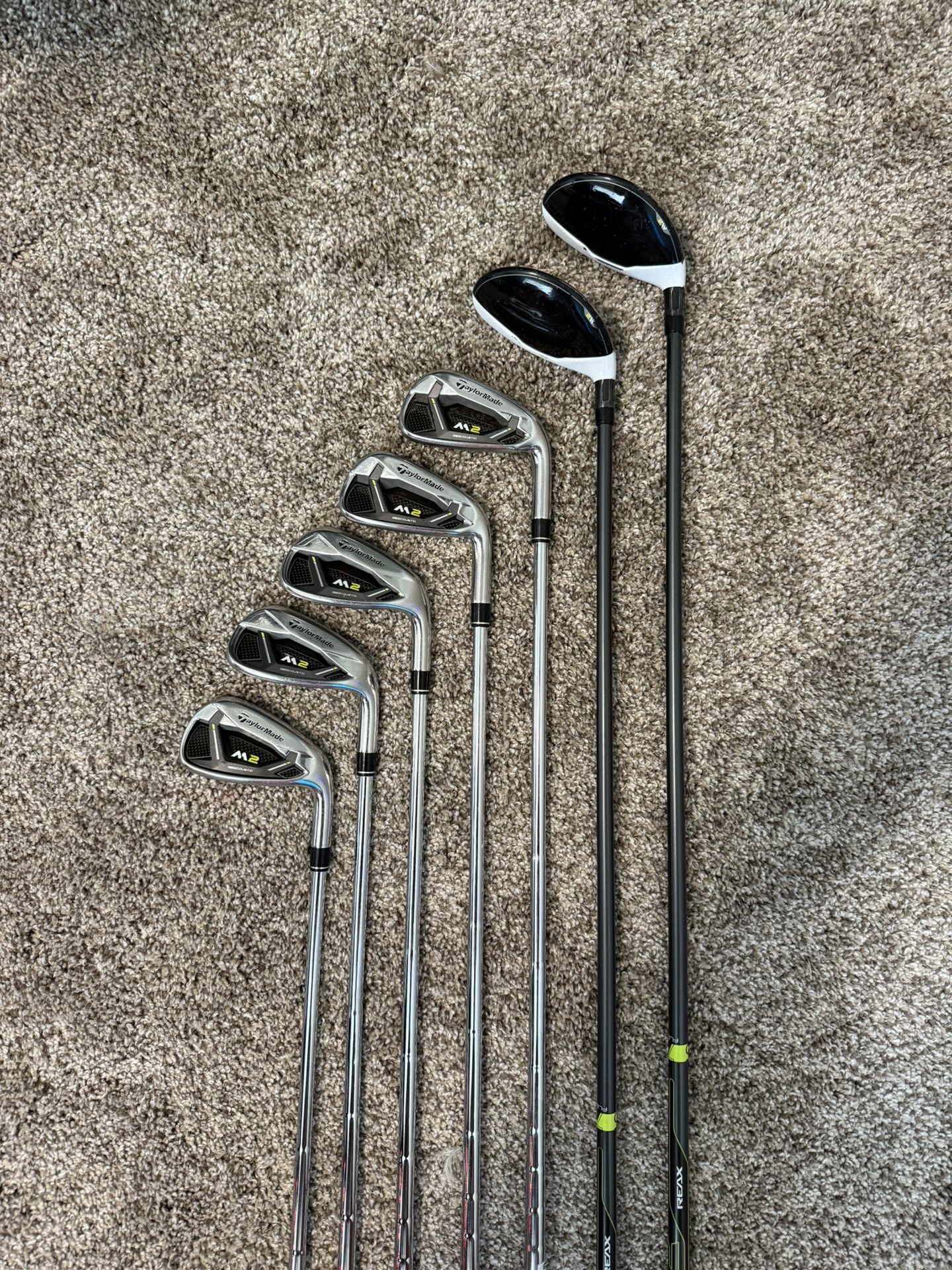 TaylorMade M2 Golf Club Set – REAX 88 Steel Shafts (Stiff Flex) for ...