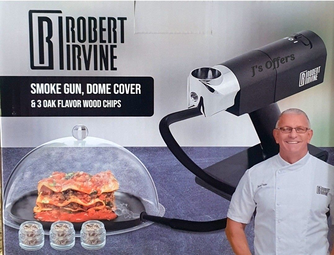 New! Robert Irvine Smoke Gun With Dome Cover & Wood Chips for Sale in ...