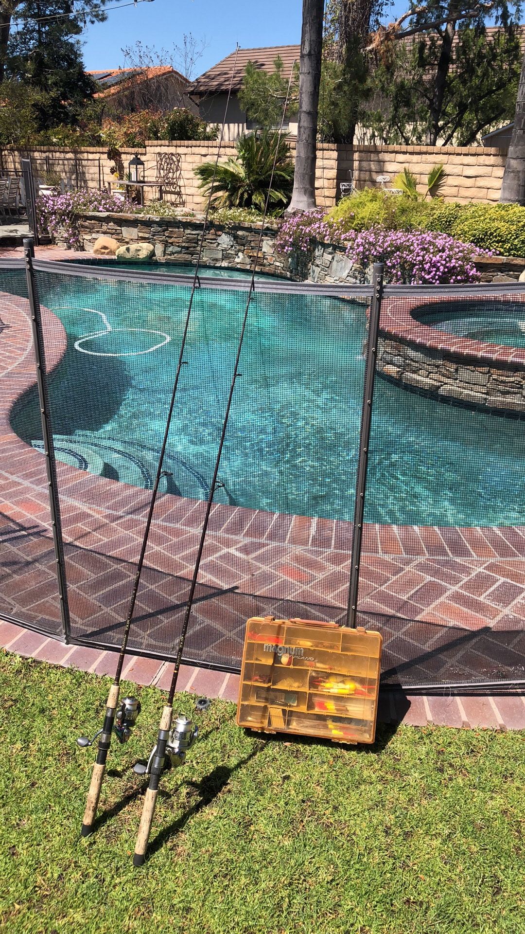 TWO (2) Quantum Tour Spinning Rods with Quantum Reels with TWO Sided ...