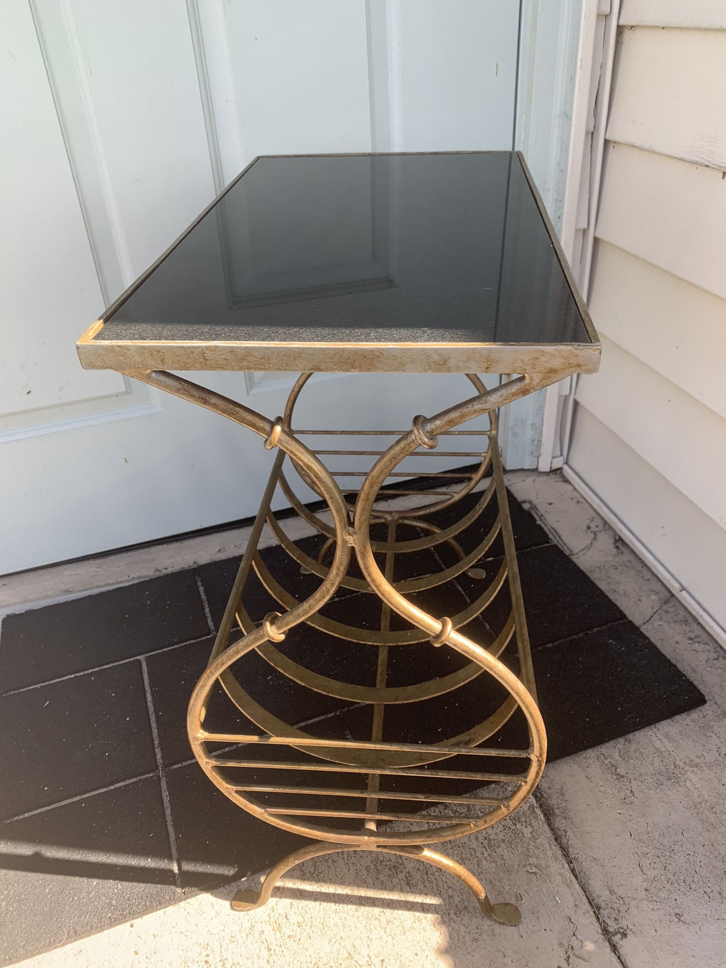 Mid Century Modern Regency Magazine Rack Lyre Table for Sale in Palm ...