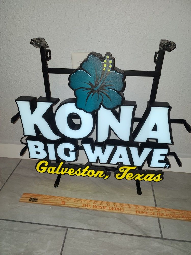 Kina Big Wave Beer Galveston Texas Led Bar Sign New In Box for Sale in ...