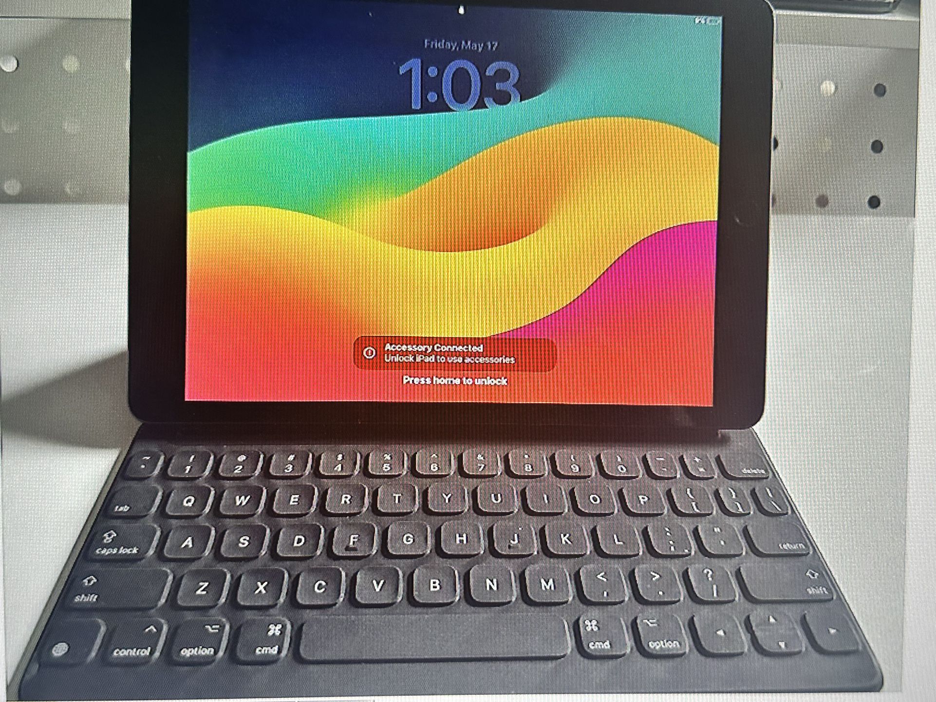 iPad 9th Generation w cable, charger and Apple keyboard for Sale in ...