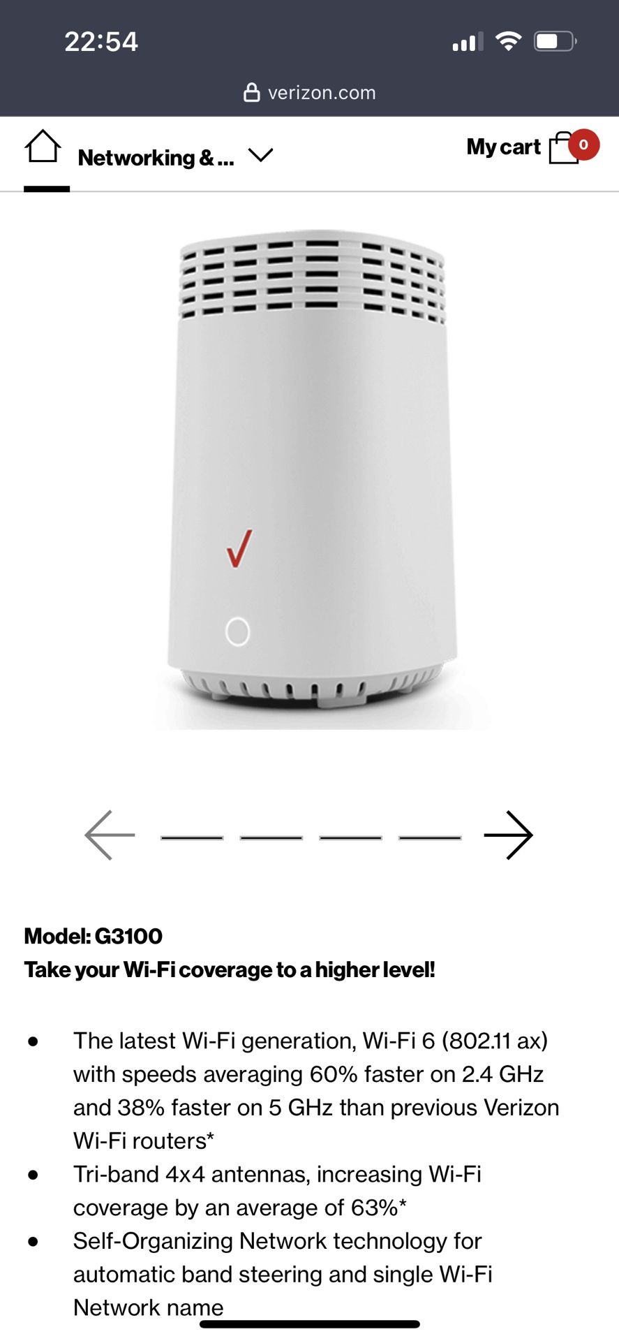Verizonw 2021 G3100 Home Router (renewed Price Verizon G3100 WiFi 6 ...