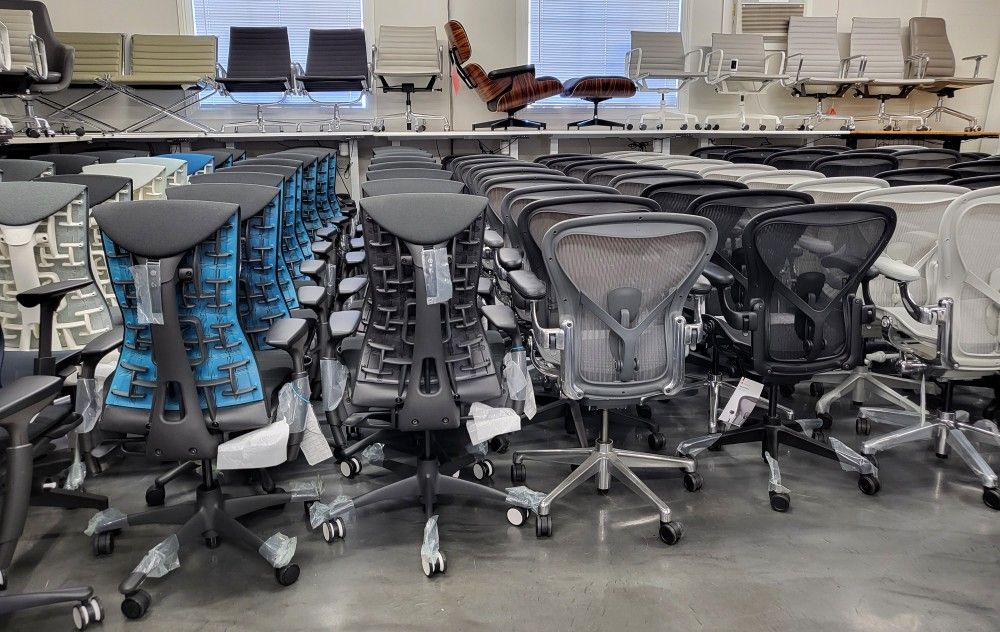 LARGE SELECTION OF HERMAN MILLER EMBODY, REMASTERED AERON, CLASSIC ...