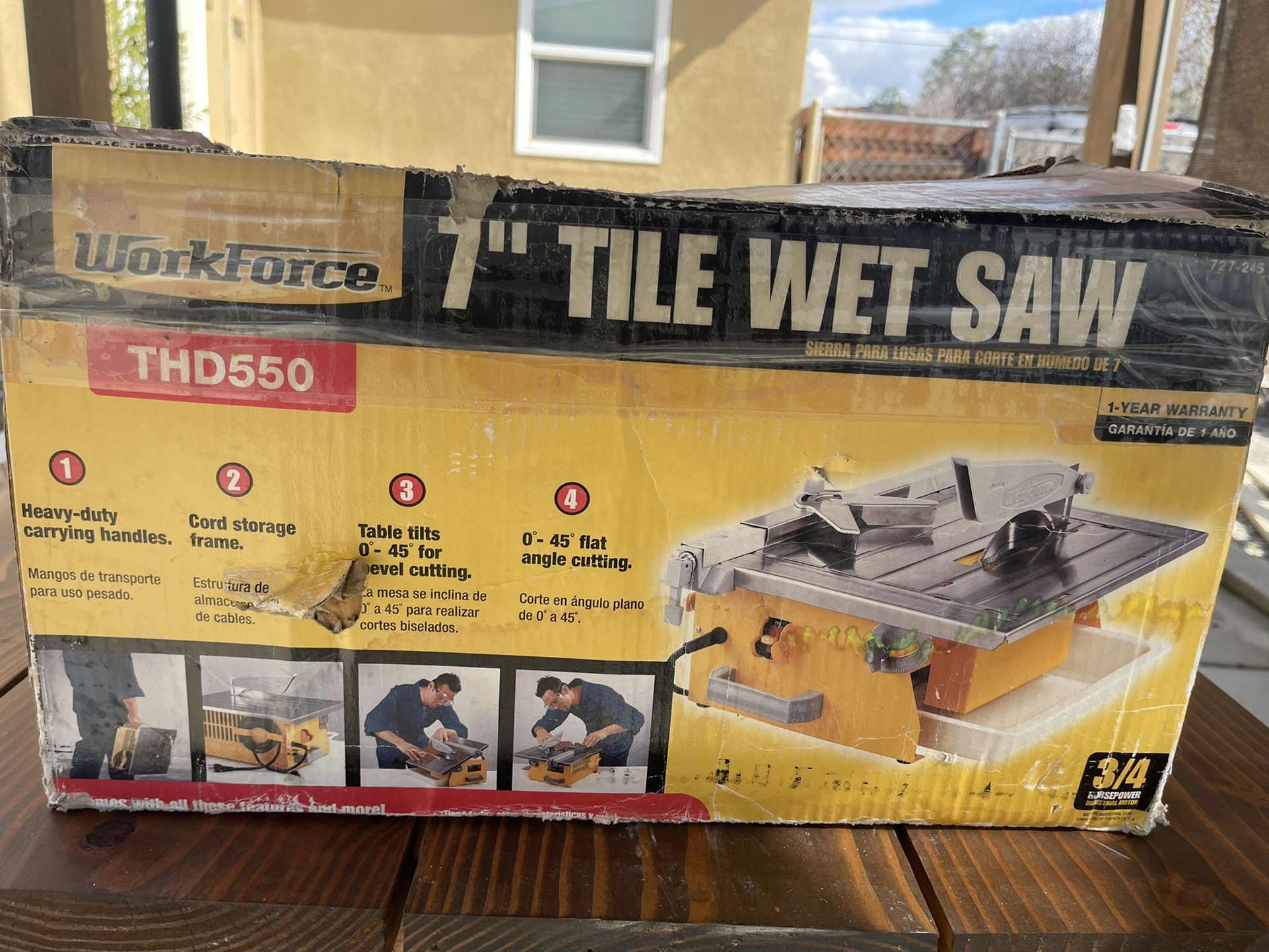 Workforce 7” Wet Tile Saw for Sale in Apple Valley, CA - OfferUp