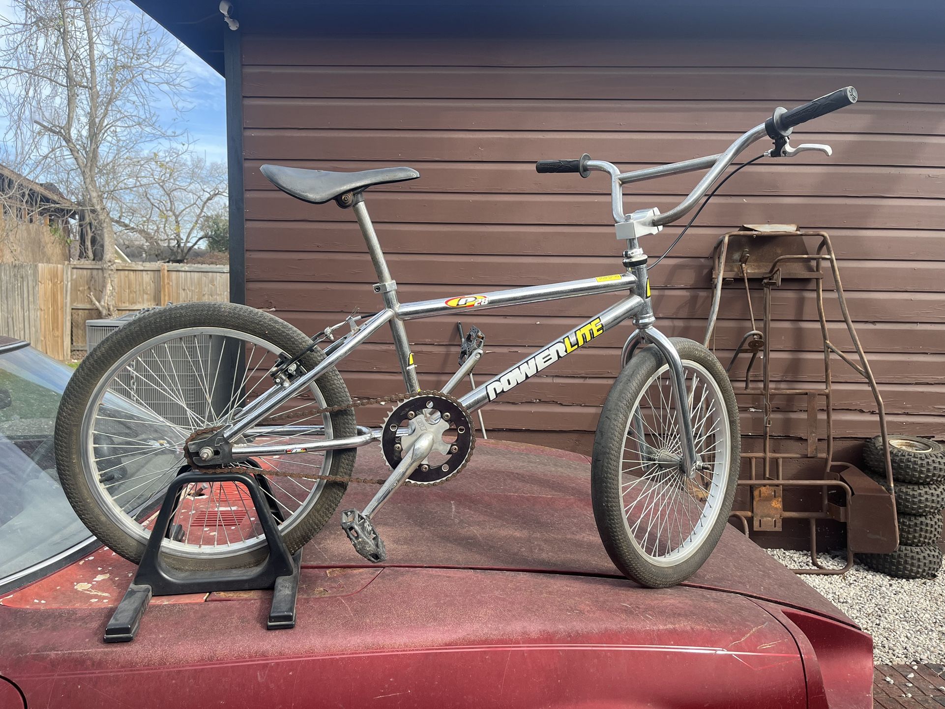 90s Powerlite P28 Intruder BMX Freestyle Bicycle Old School Bike Chome ...