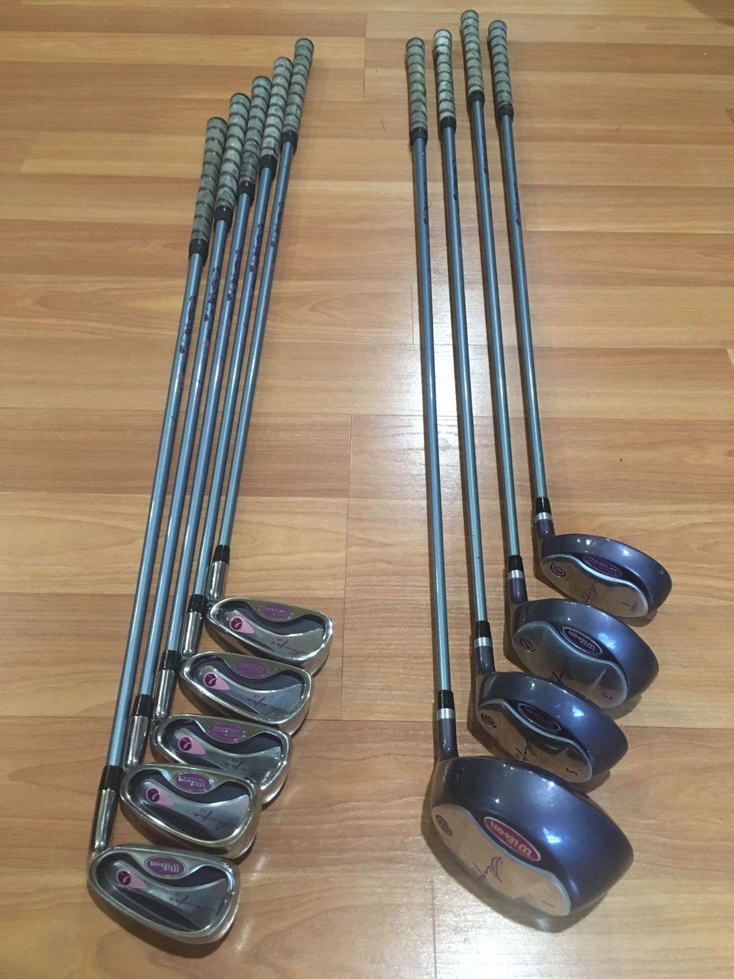 WILSON HOPE LX WOMENS GOLF CLUBS SET 6-PW 3/4 HYBRID, 1, 3, 5 WOOD ...