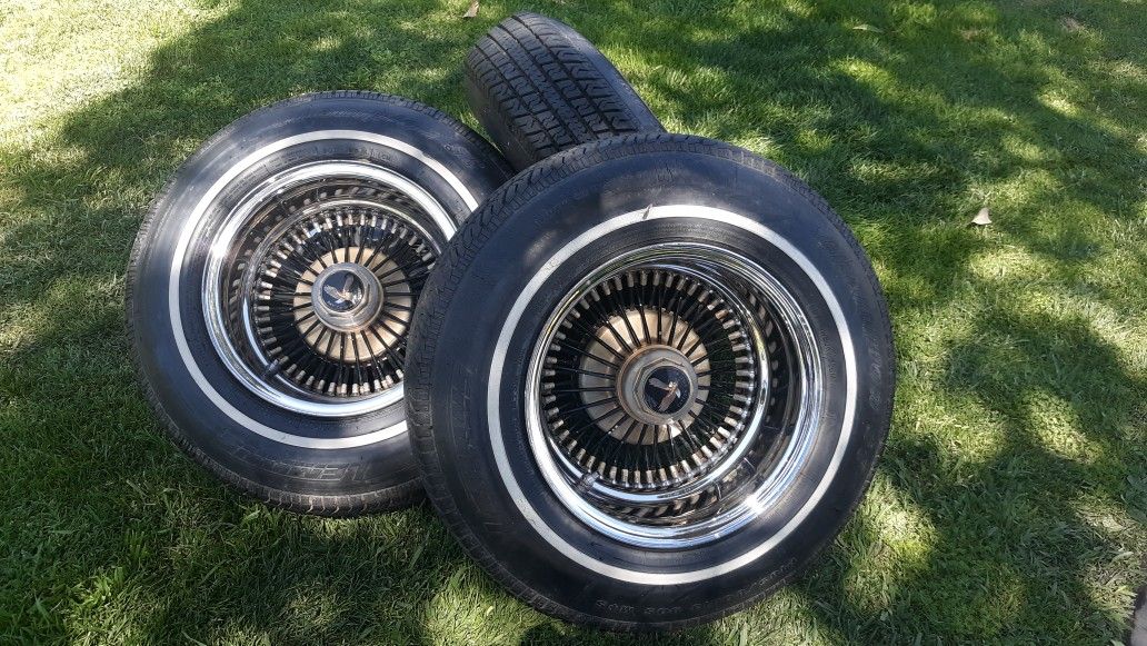 Dayton wire wheels real dayton 13x7s 72 spoke triple gold for Sale in ...