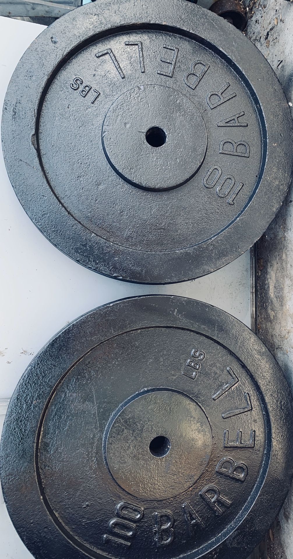 Set of 100lbs plates ( very hard to find ) $2 per pound for Sale in ...