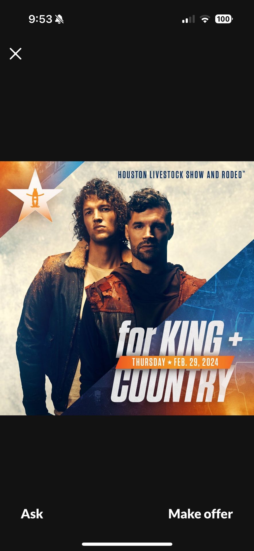 4 Rodeo Tickets Club Level 2/29 for Sale in Houston, TX - OfferUp