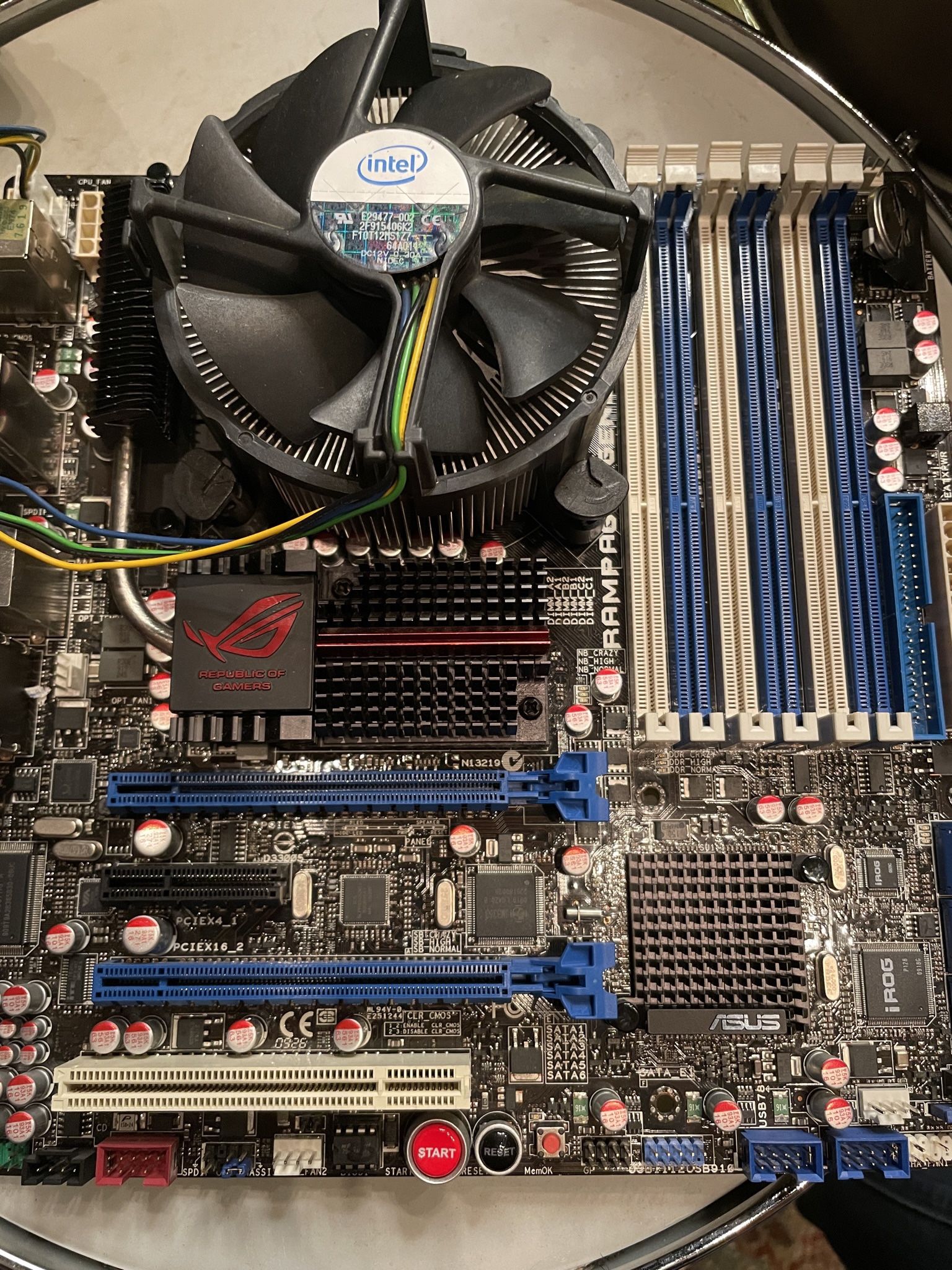 ASUS RAMPAGE II GENE SOCKET B (LGA1366) Motherboard With intel i7 920 2.67 GHz CPU And CPU Fan ...