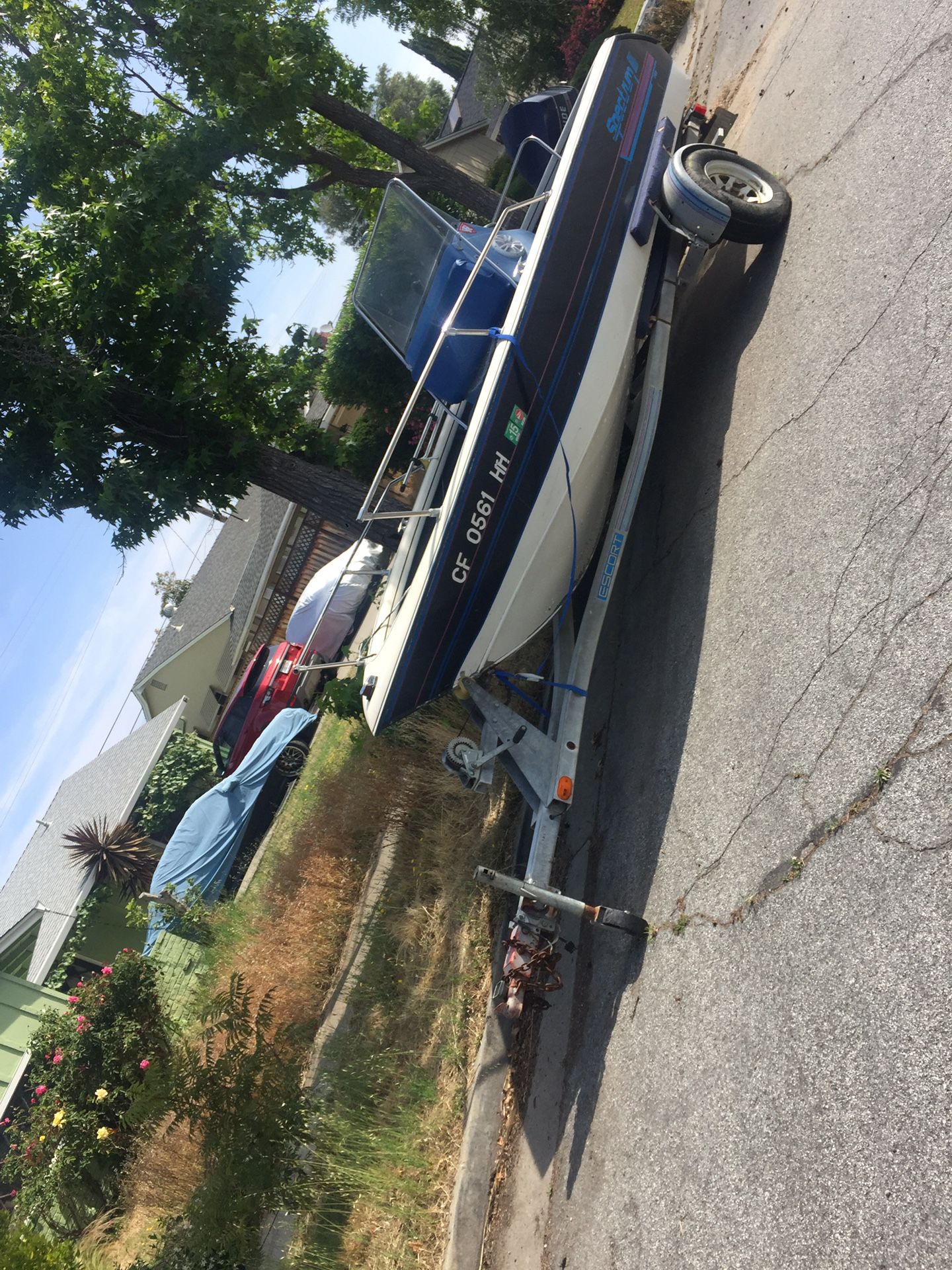 1989 Blue Fin Spectrum 1703 with Escort Trailer for Sale in San Jose ...