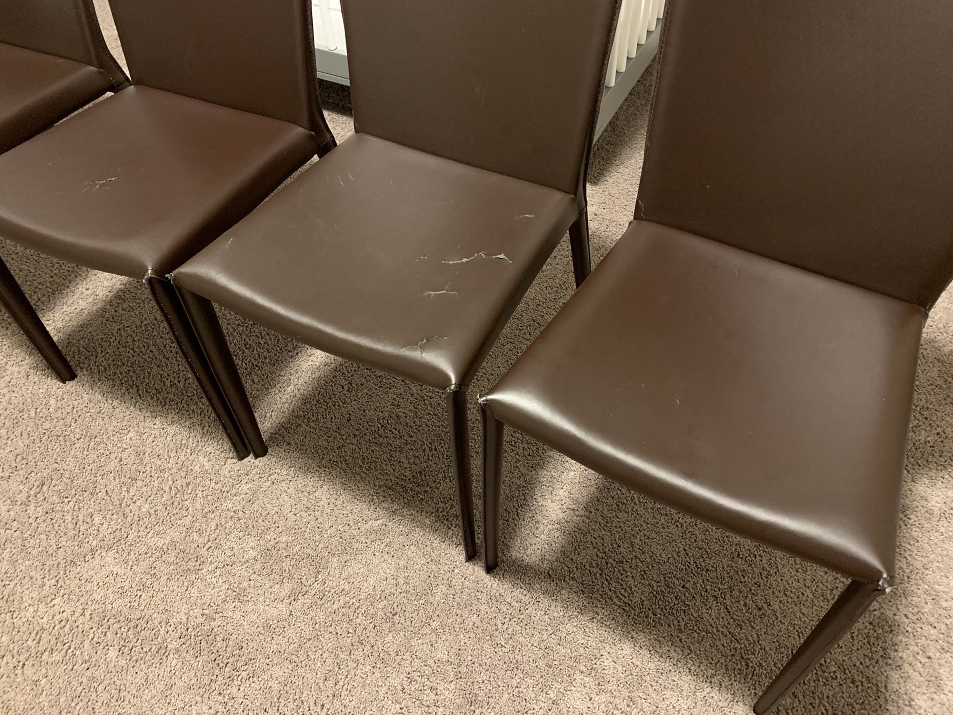 Kasala Leather Dining Chairs (6) for Sale in Seattle, WA - OfferUp