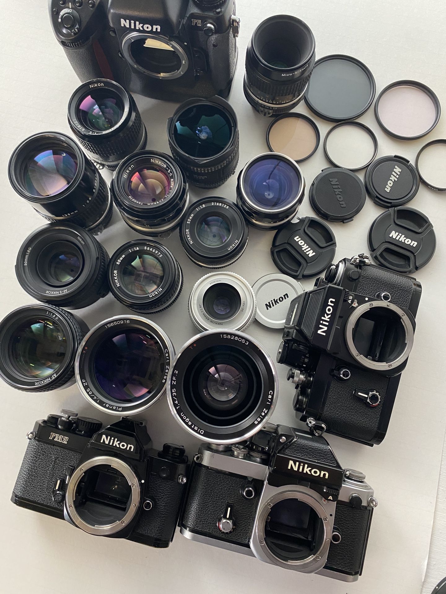 Nikon Gear 35mm Lenses And Bodies F5 F2 Fm2 F3 for Sale in Los Angeles ...