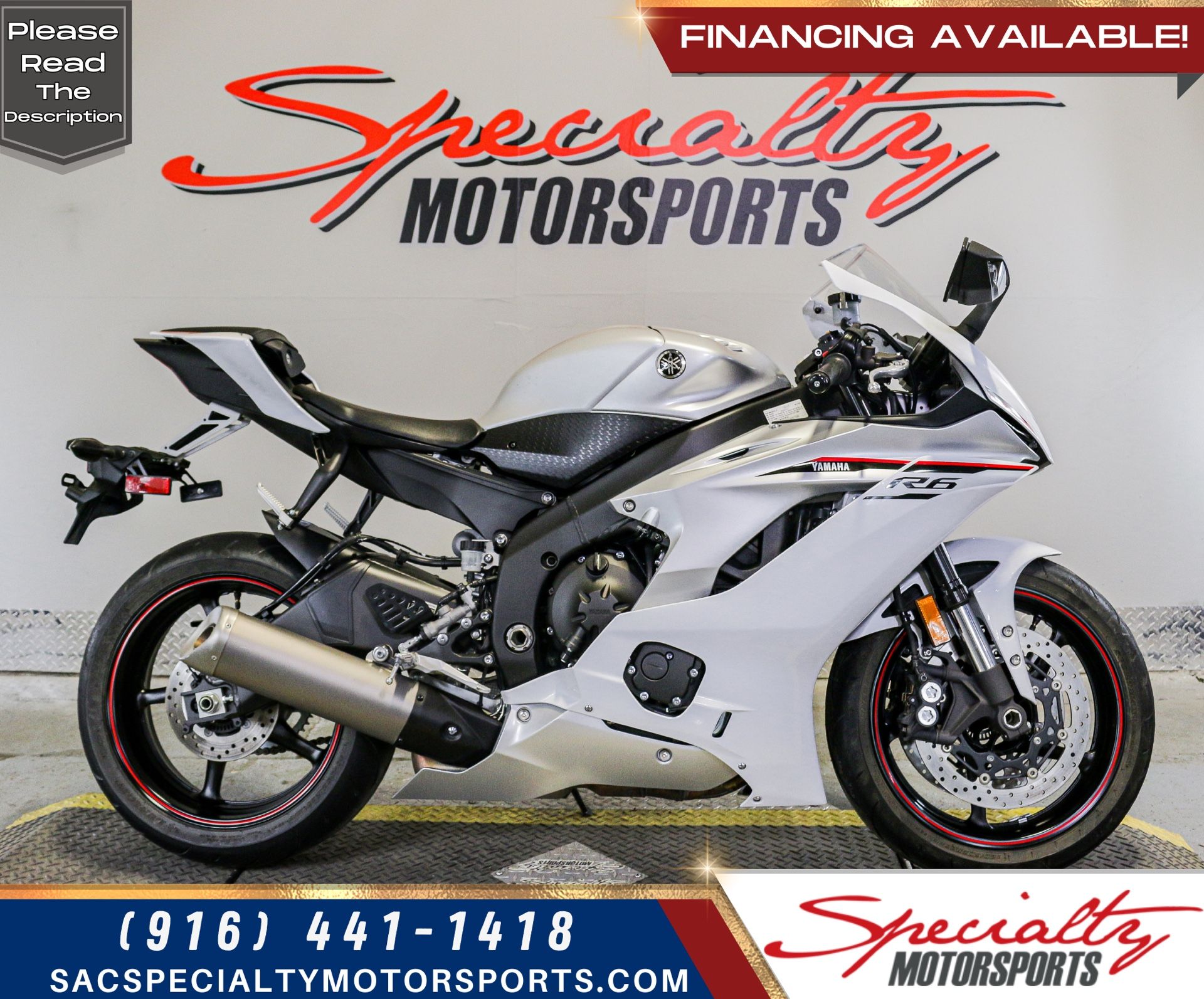 2022 Yamaha R6 White