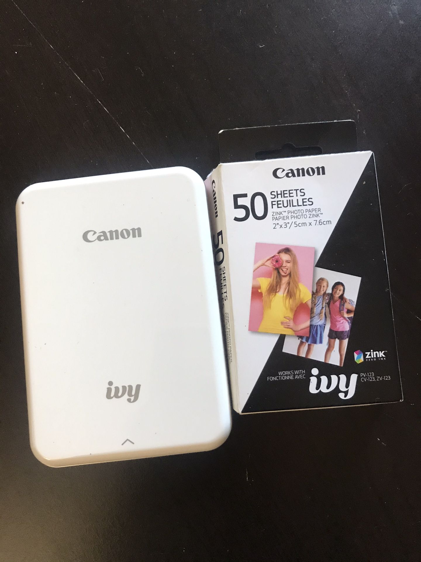 Canon Ivy mini photo printer + extra photo paper refill for Sale in ...
