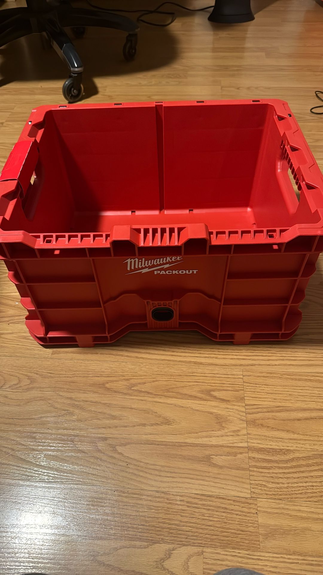 Milwaukee PACKOUT 18.6 in. Tool Storage Crate Bin with Carrying Handles ...