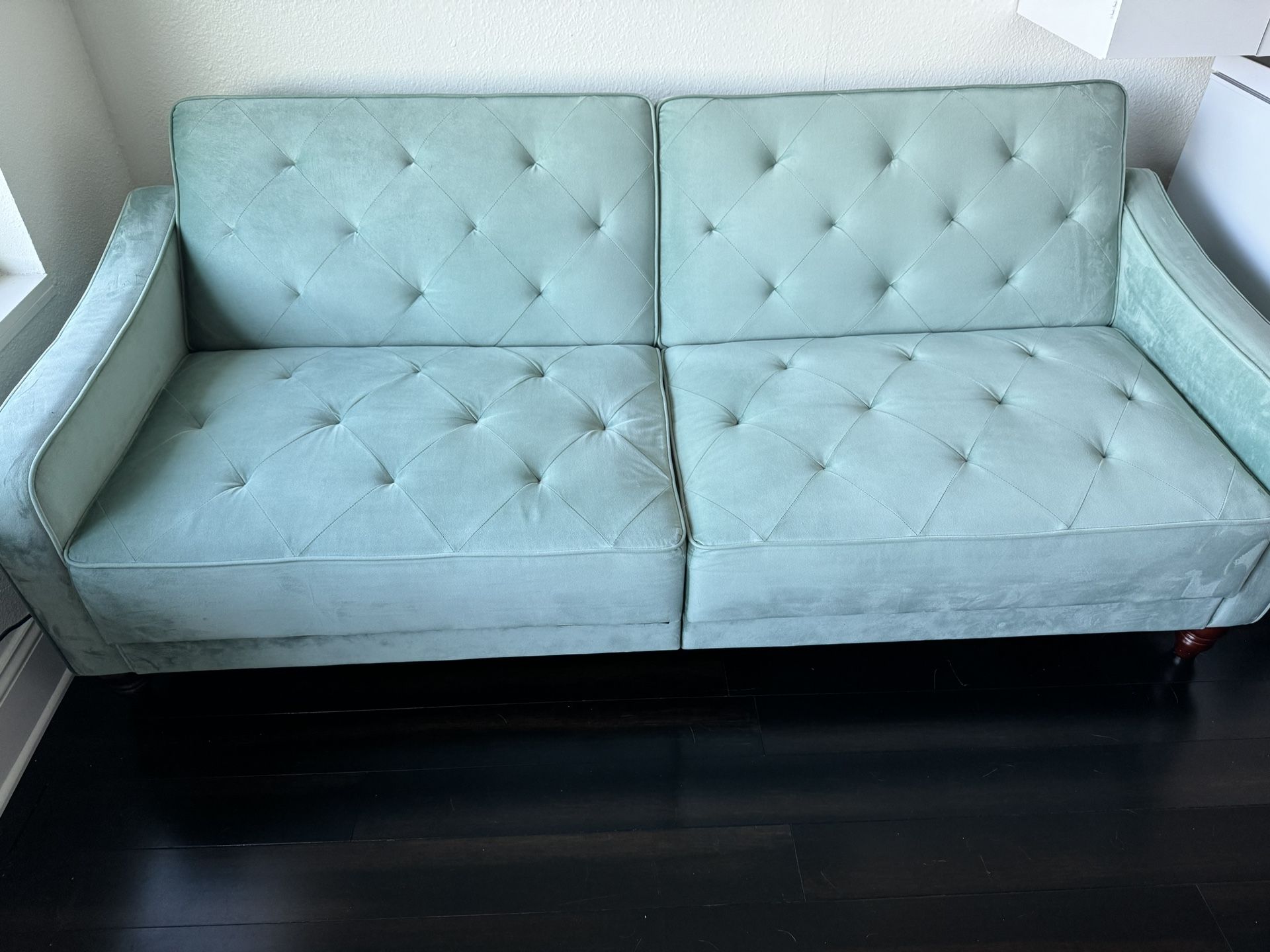 Seafoam Green Thick Cushion Fulton Couch for Sale in Portland, OR - OfferUp