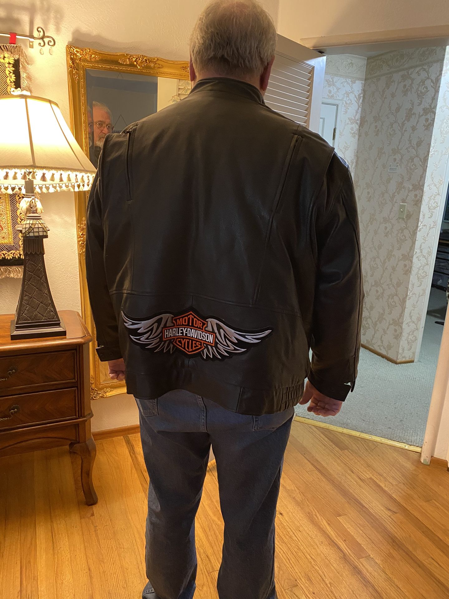 JUST LEATHER of SAN JOSE CA Motorcycle Jacket Size 60 With Removable ...
