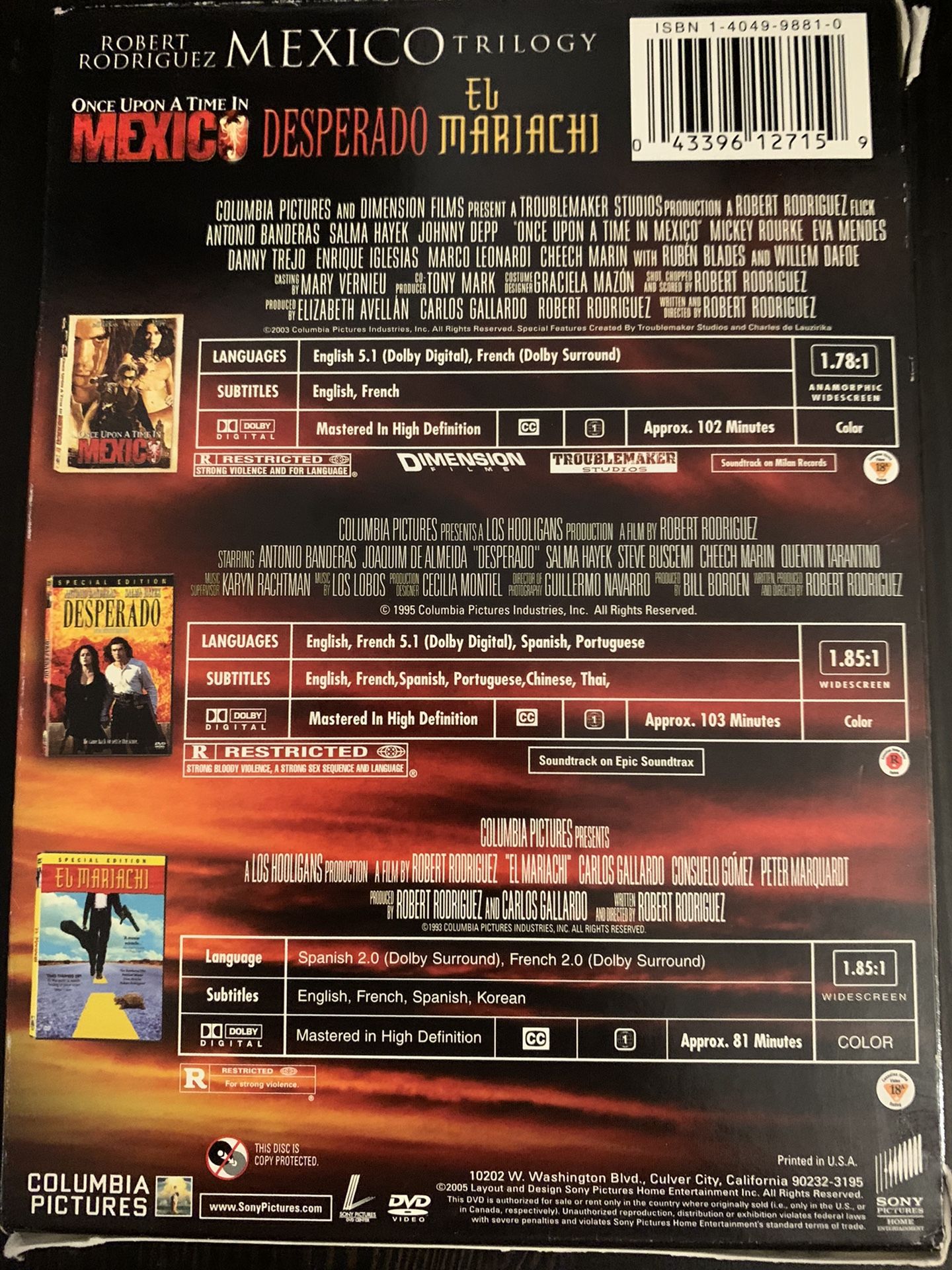 MEXICO Trilogy Boxset (DVD) 3-Movies! for Sale in Coppell, TX - OfferUp