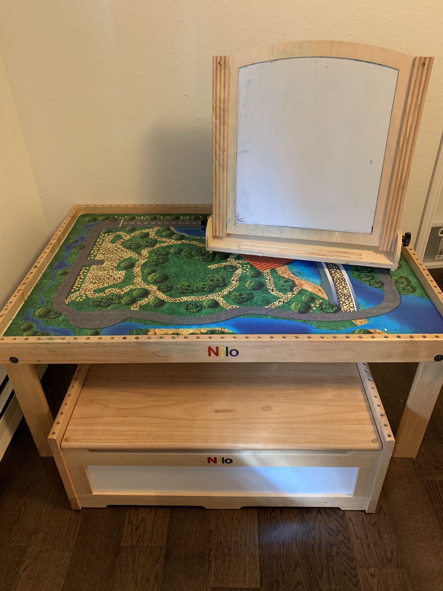 Nilo Play Table / Train Table, Bench / Toy box / Easel / Table Mat for ...