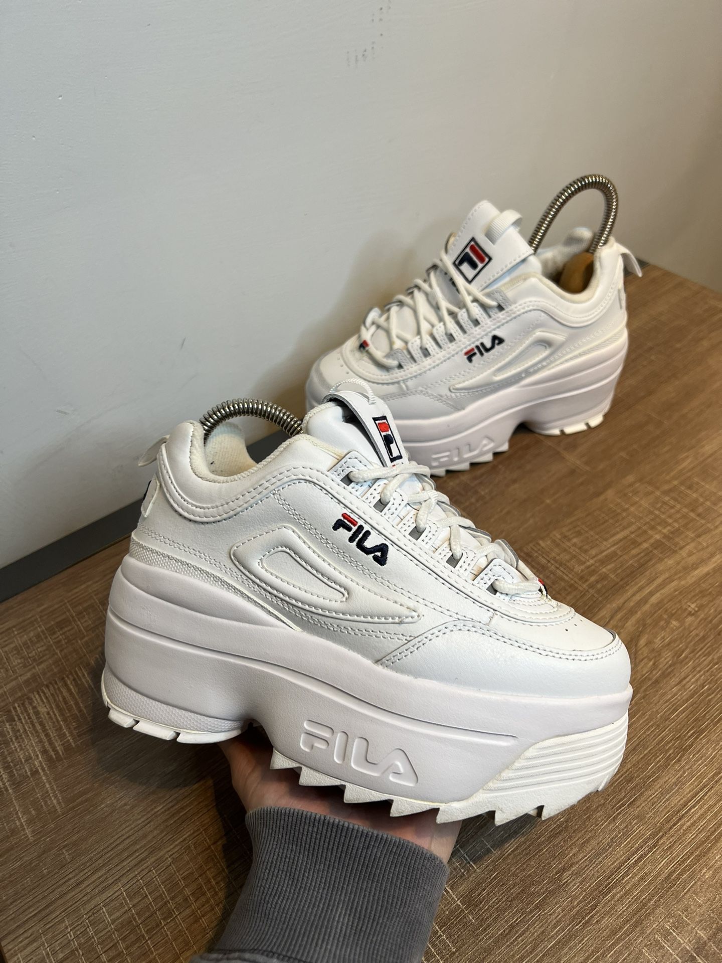 FILA Disruptor II 2 Wedge Women's Platform Shoe Sneaker White Size 6 ...