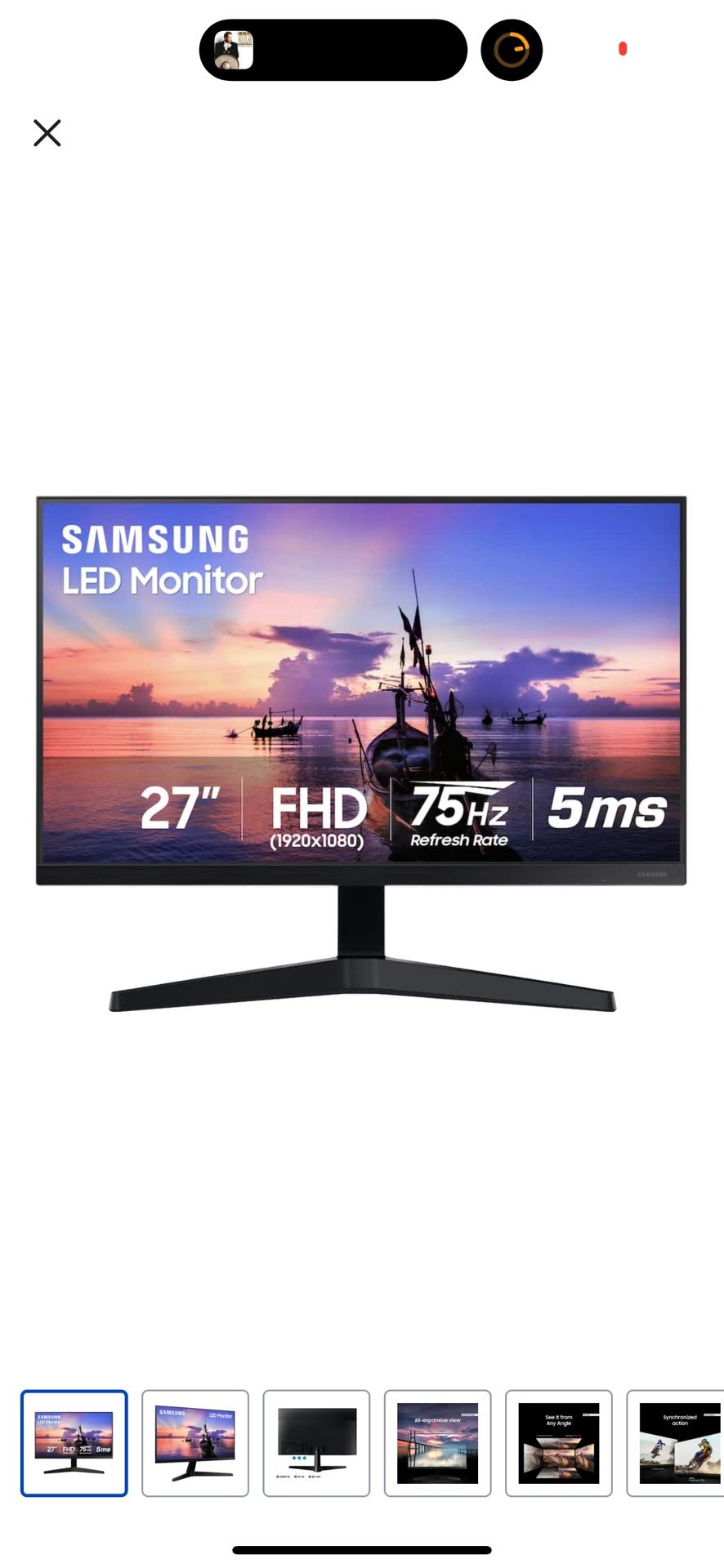 Samsung - 27" T350 Monitor for Sale in Los Angeles, CA - OfferUp
