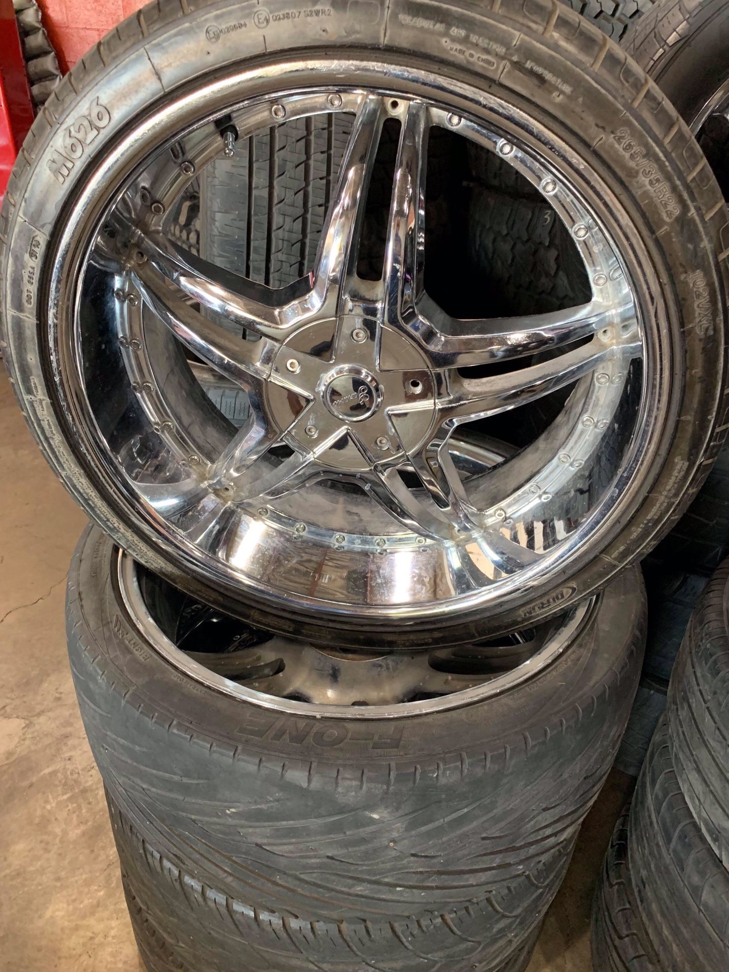 22 inch 5x120, 5x115 wheels and tires mainly fits charger, challenger ...