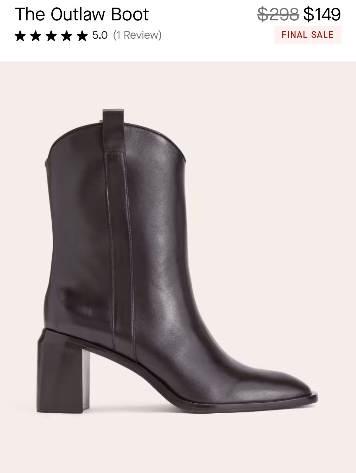 Everlane - The Outlaw Boot size 8 *brand new/never worn for Sale in San ...