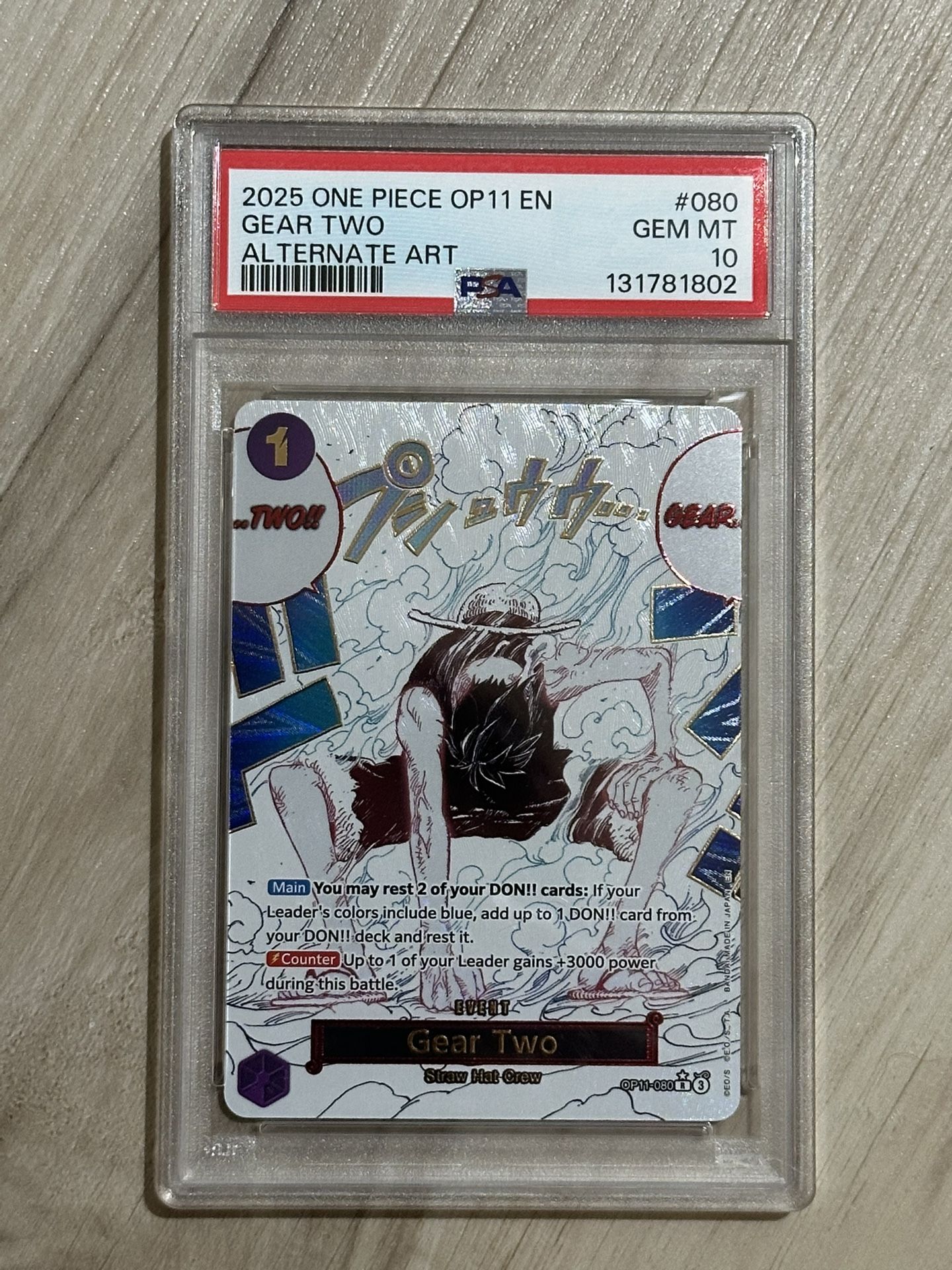 One Piece TCG / Cards - PSA 10 Gear Two Alternate Art Manga Event for ...