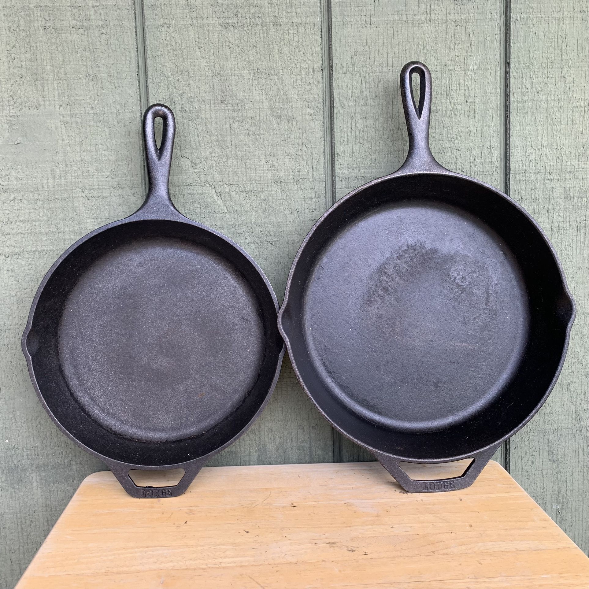 VINTAGE LODGE #10 SK CAST IRON 12" And 10” SKILLET MADE IN USA for Sale ...