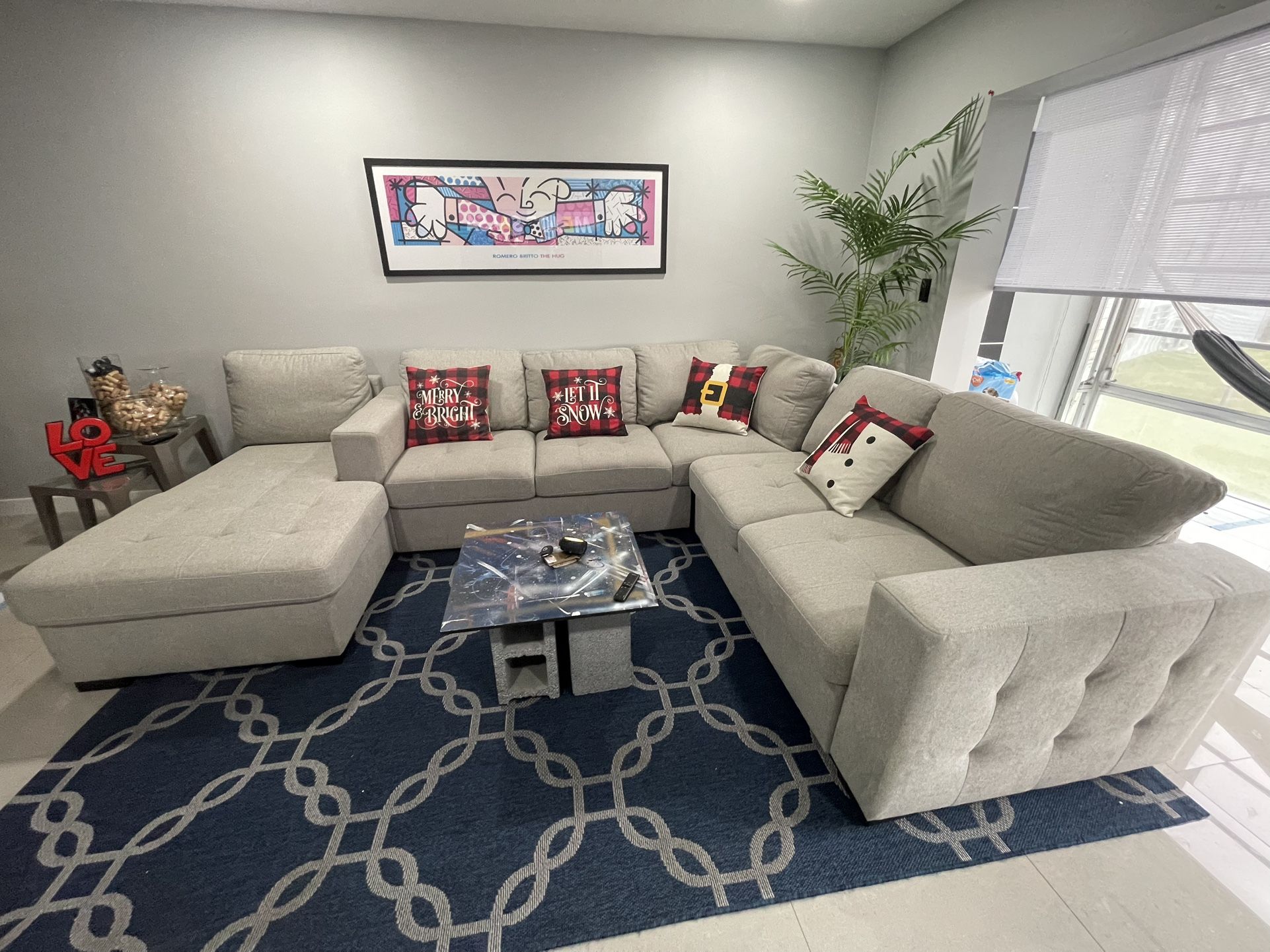 Geneva Gray 3 Pc Sleeper Sectional for Sale in Miami, FL - OfferUp