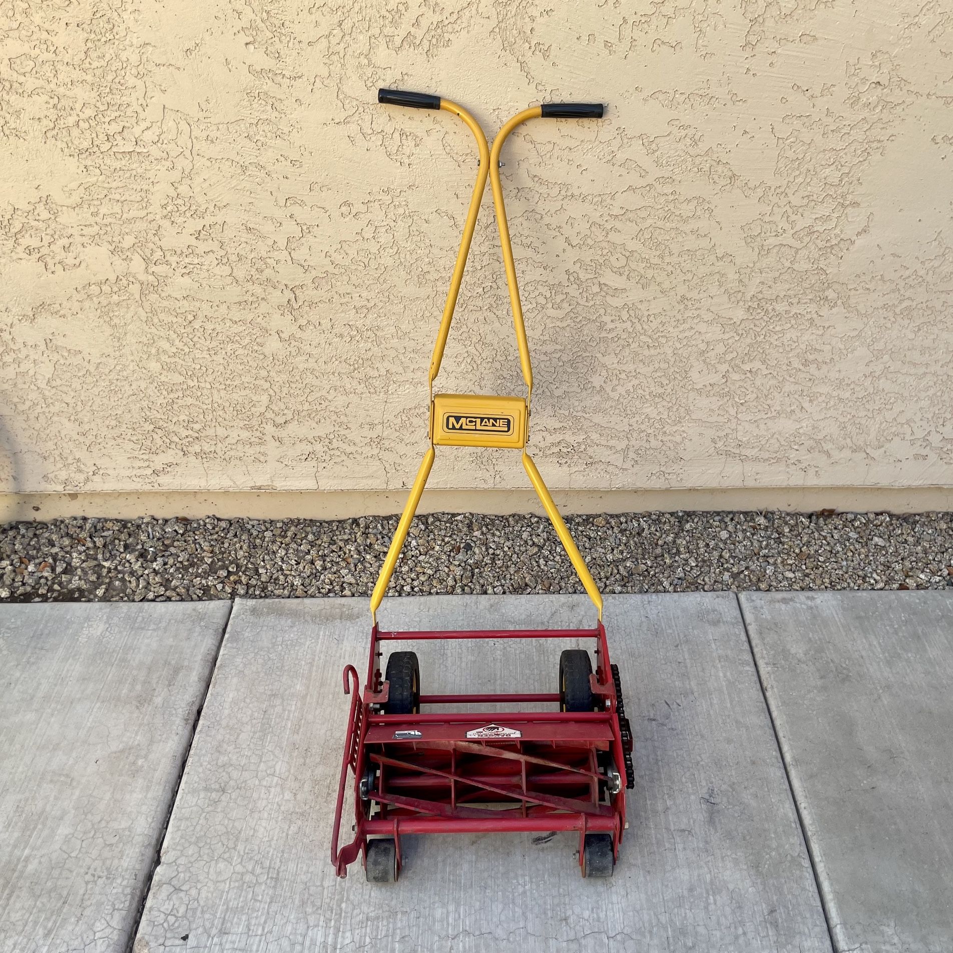 Mclane hand push reel mower store
