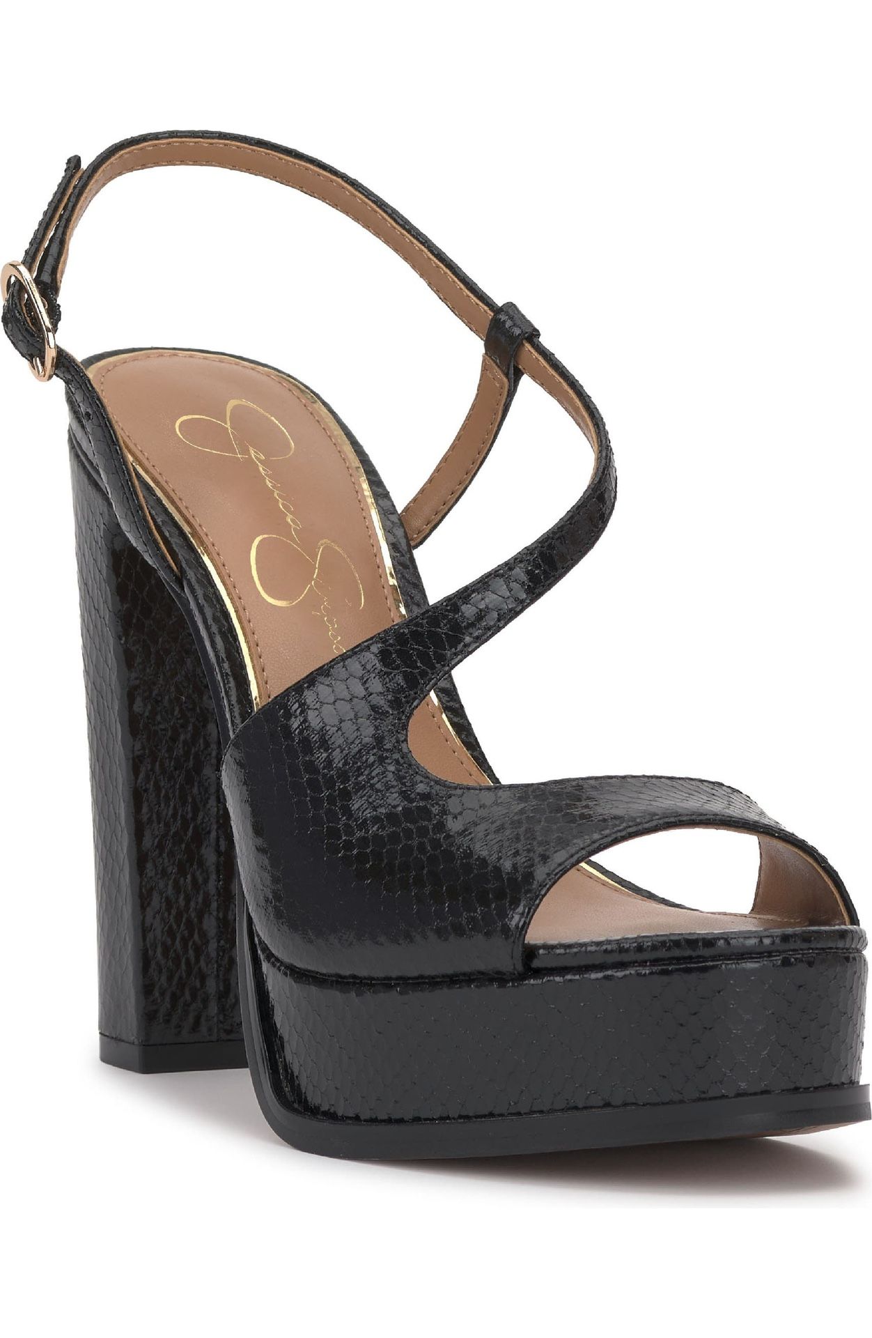 Jessica Simpson snake skin platform heels, size 9 for Sale in Long ...