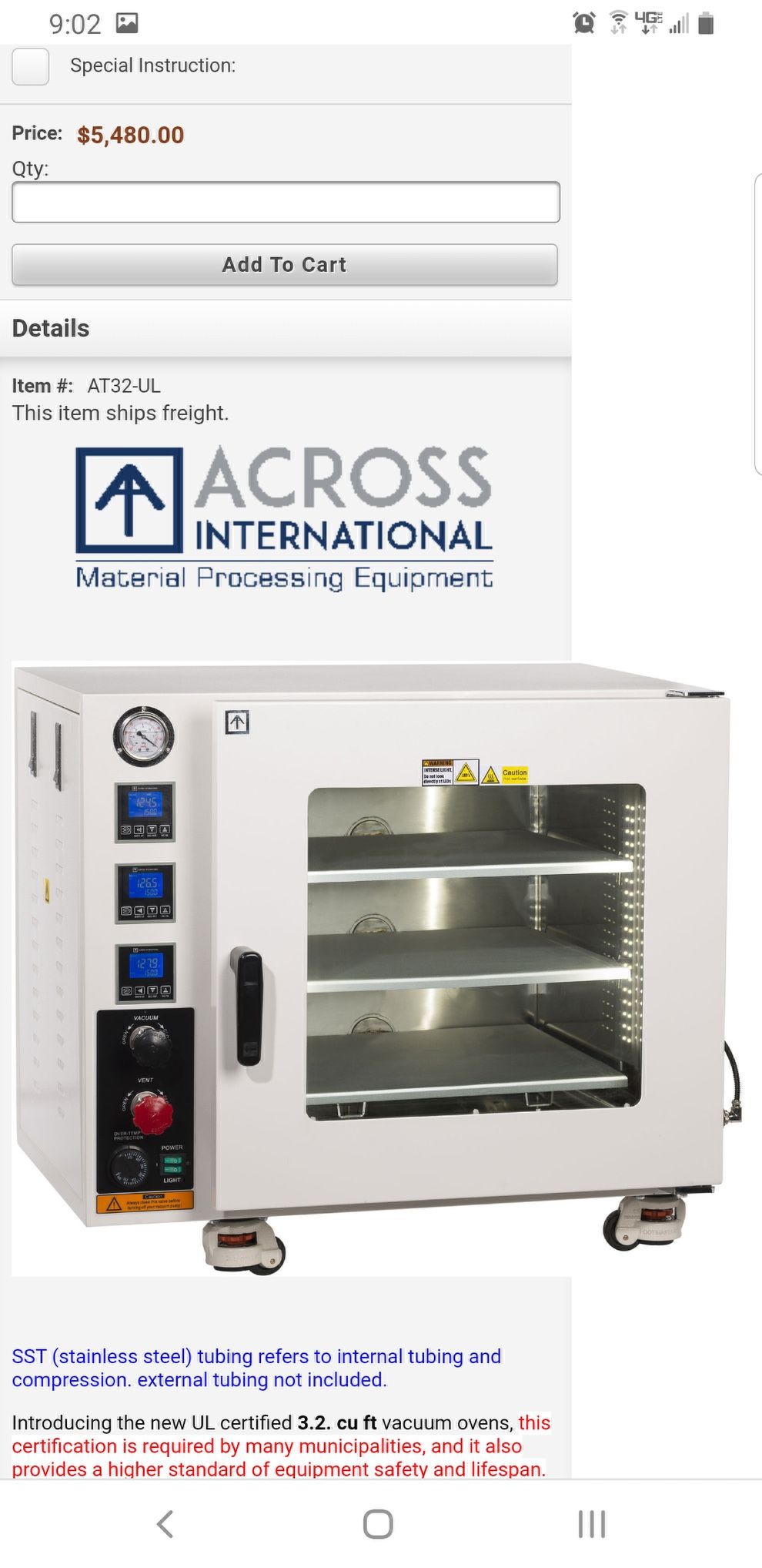 Across International Accutemp AT32-UL Vacuum Oven for Sale in Henderson ...